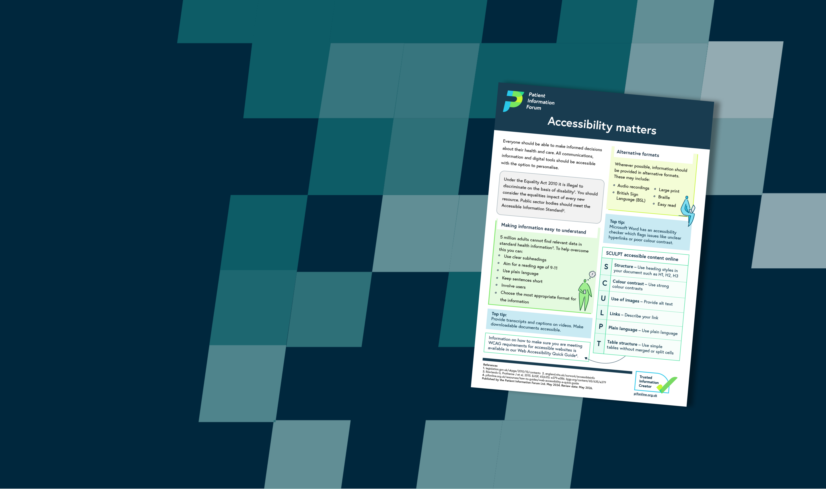 Accessibility matters poster | Patient Information Forum