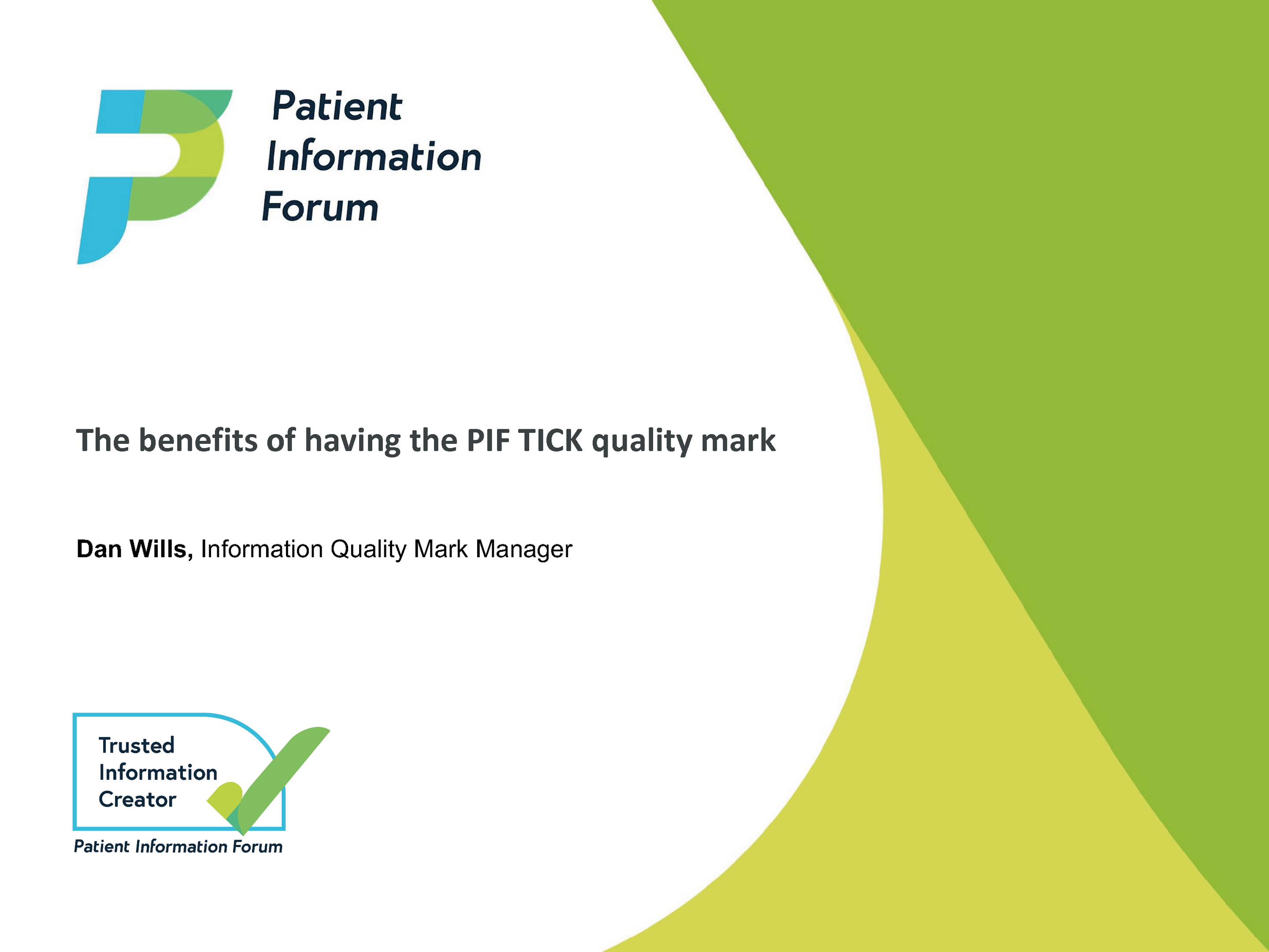 PIF TICK webinar: The benefits of having the PIF TICK quality mark ...