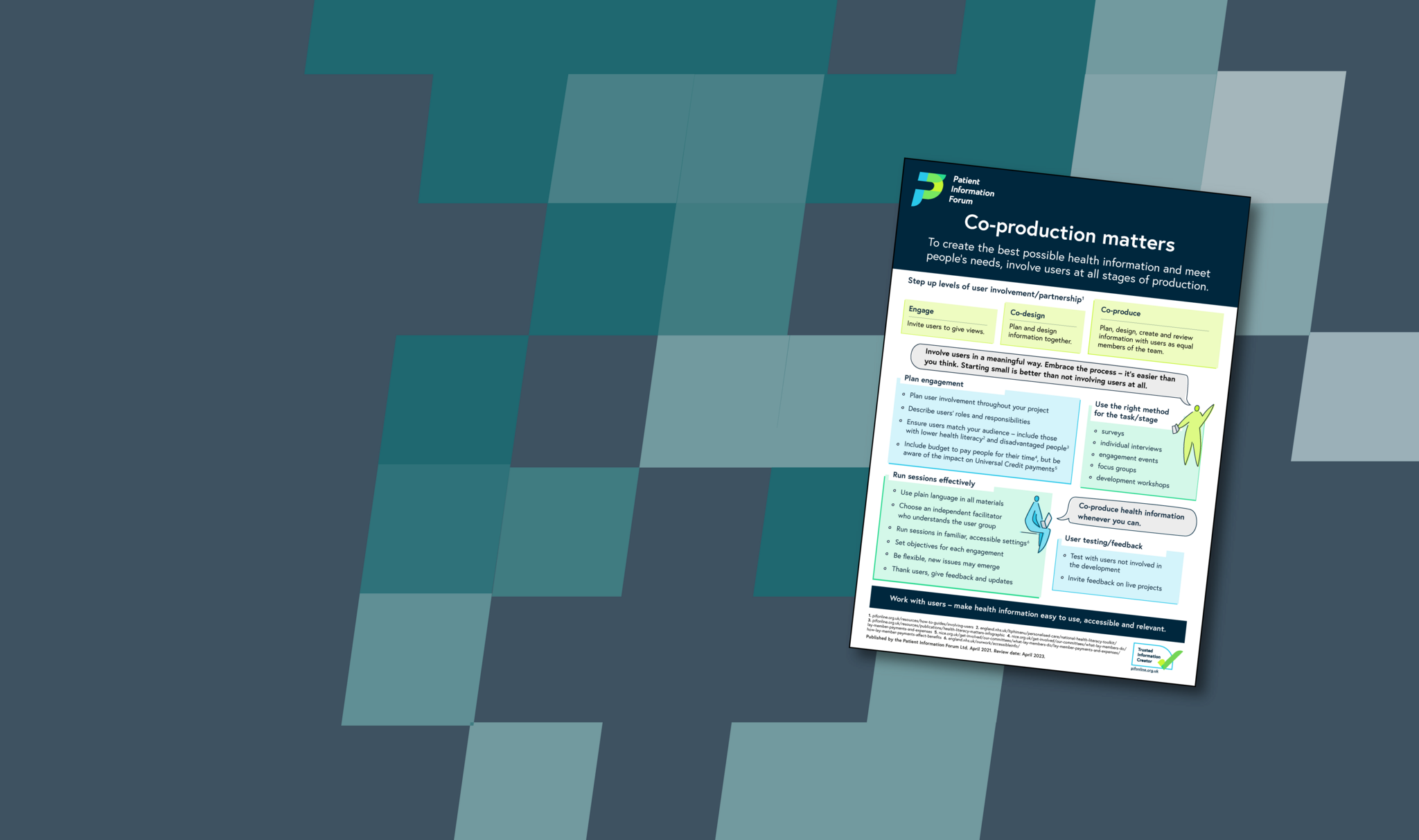 Co-production matters poster | Patient Information Forum