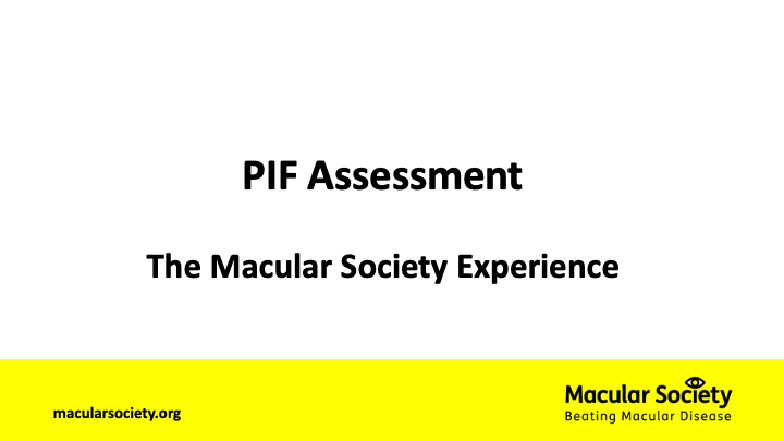 Webinar: PIF TICK – the application and assessment process | Patient ...